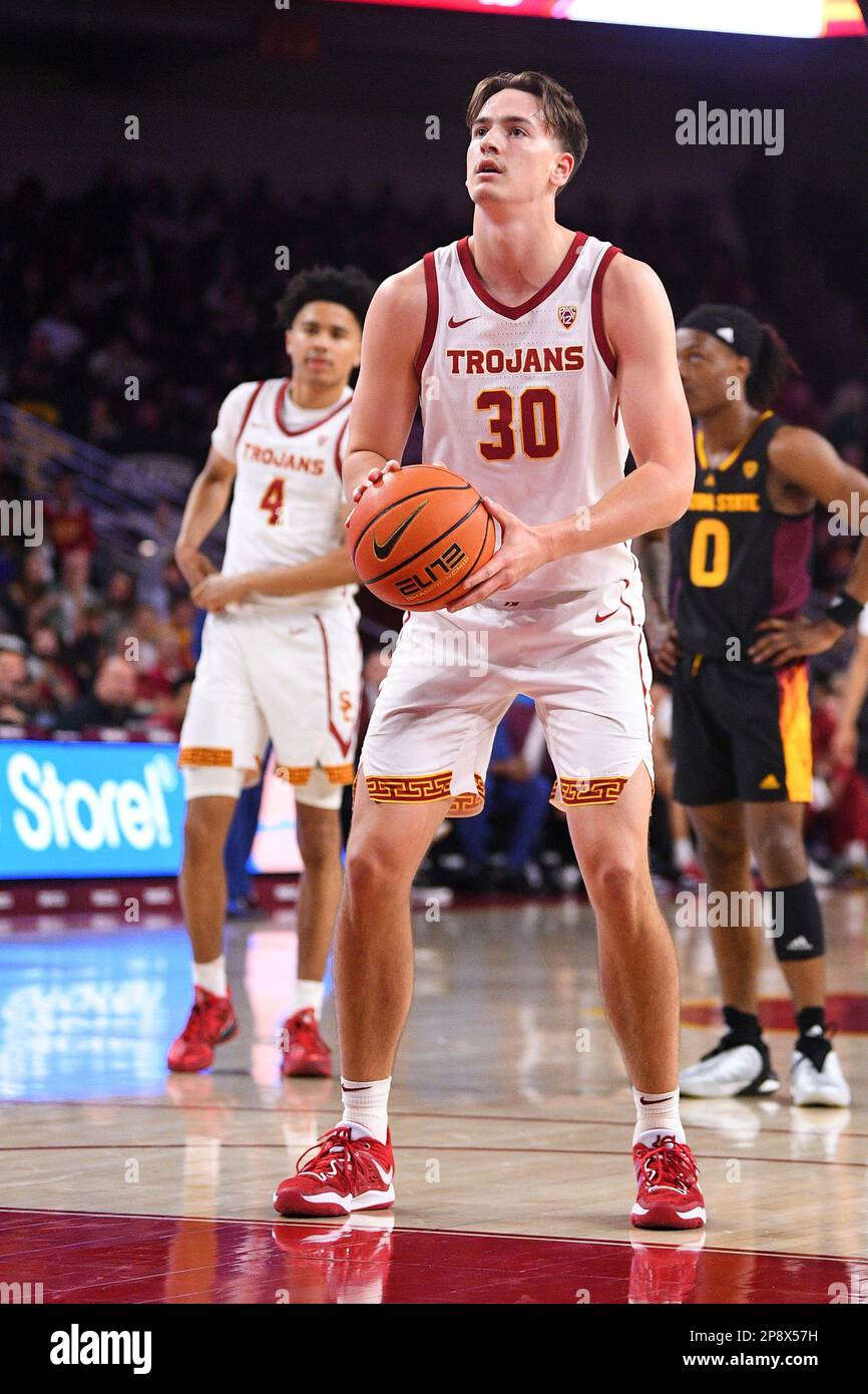 LOS ANGELES, CA - MARCH 04: USC Trojans forward Harrison Hornery (30 ...