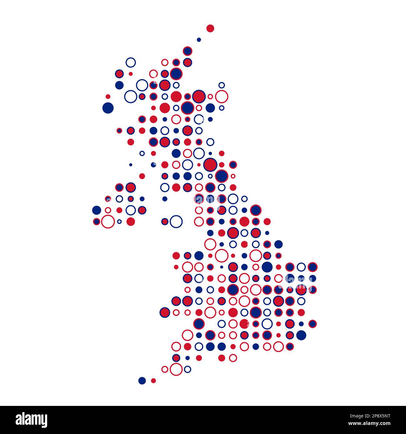 United kingdom Map Silhouette Pixelated generative pattern illustration ...