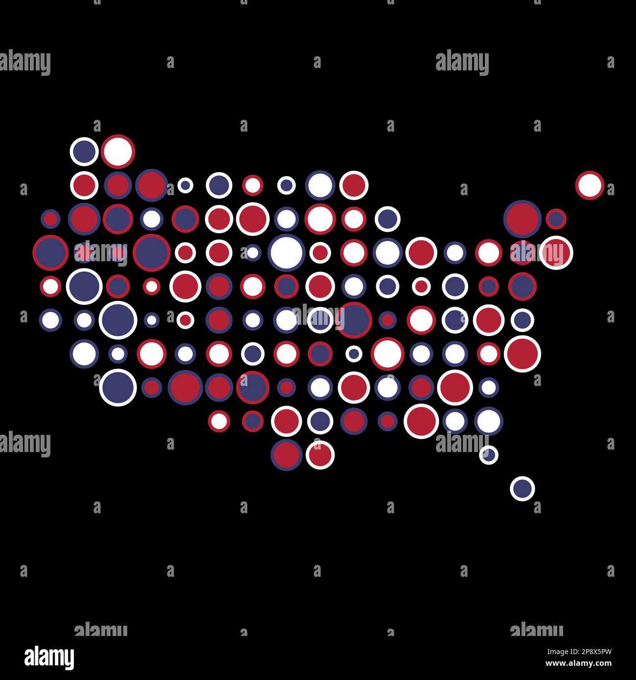 United states Map Silhouette Pixelated generative pattern illustration ...