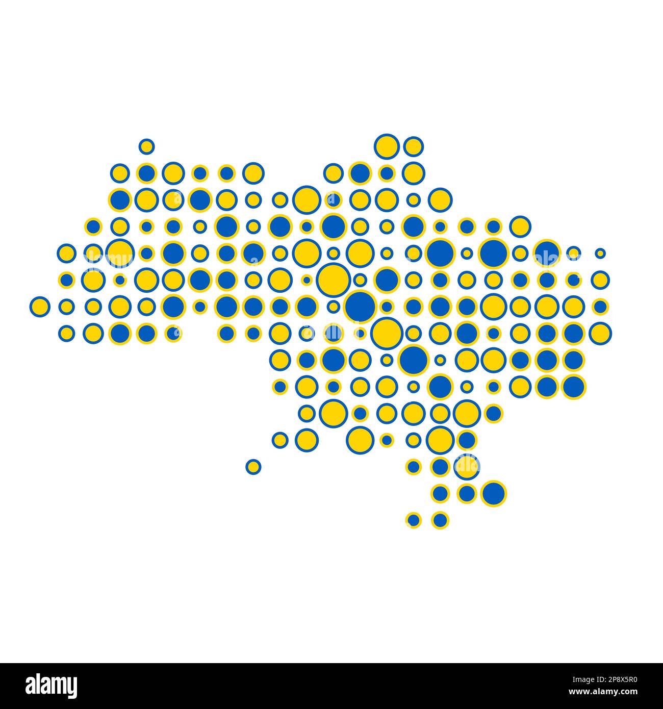 Ukraine Map Silhouette Pixelated generative pattern illustration Stock ...