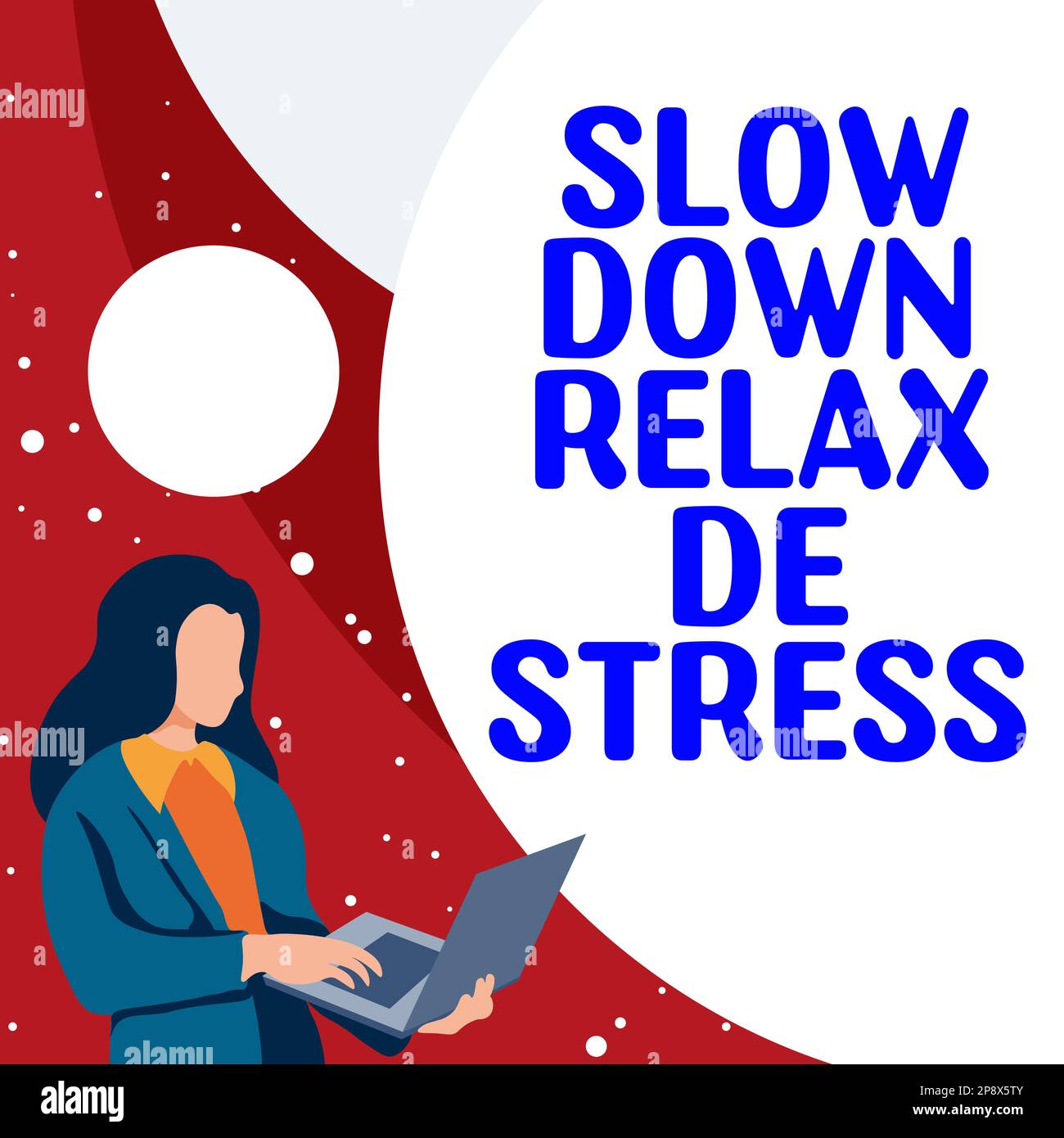 Conceptual caption Slow Down Relax De Stress. Concept meaning Have a ...