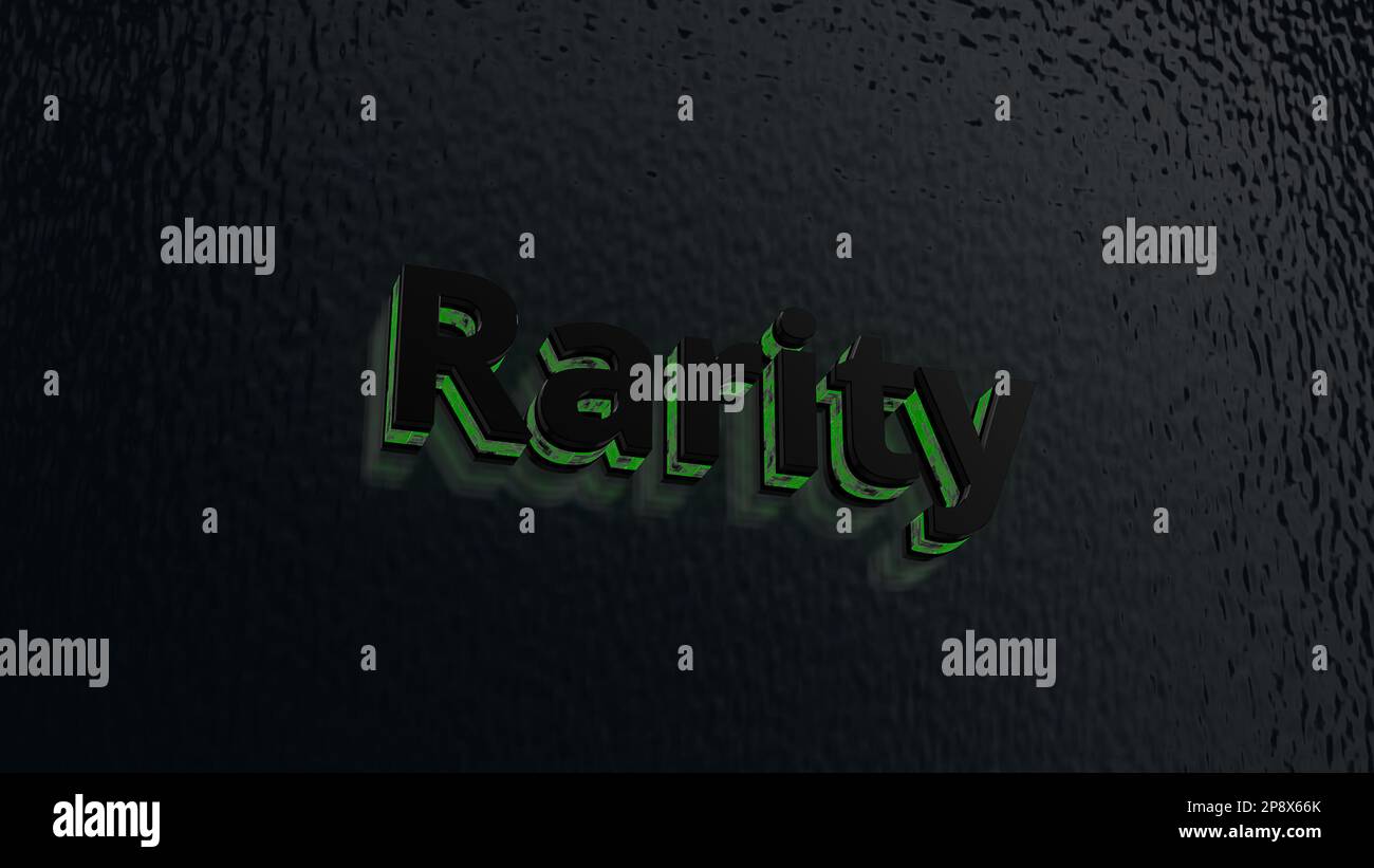 The word RARITY written with 3D letters Stock Photo - Alamy