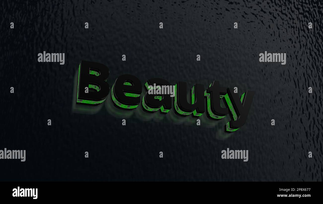 The word BEAUTY written with 3D letters Stock Photo - Alamy