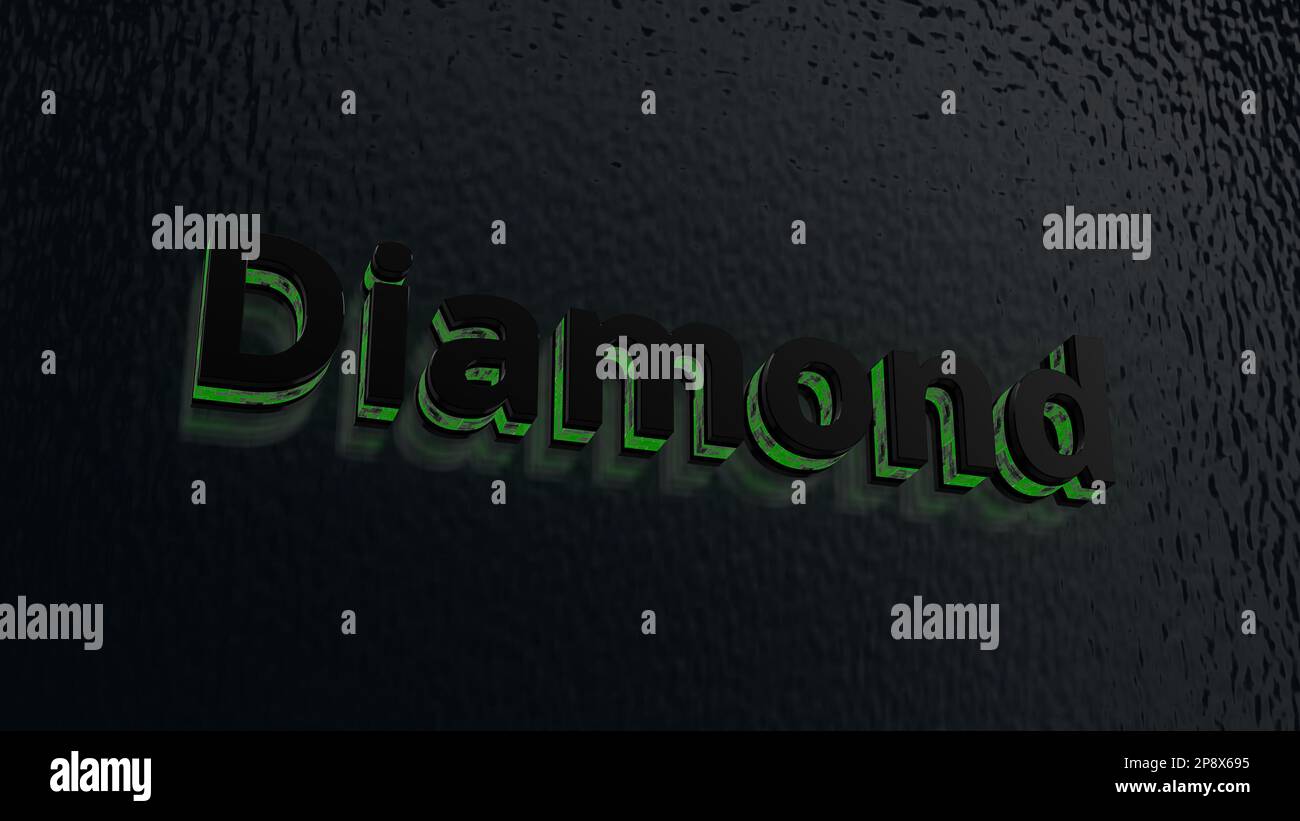 The word DIAMOND written with 3D letters Stock Photo - Alamy