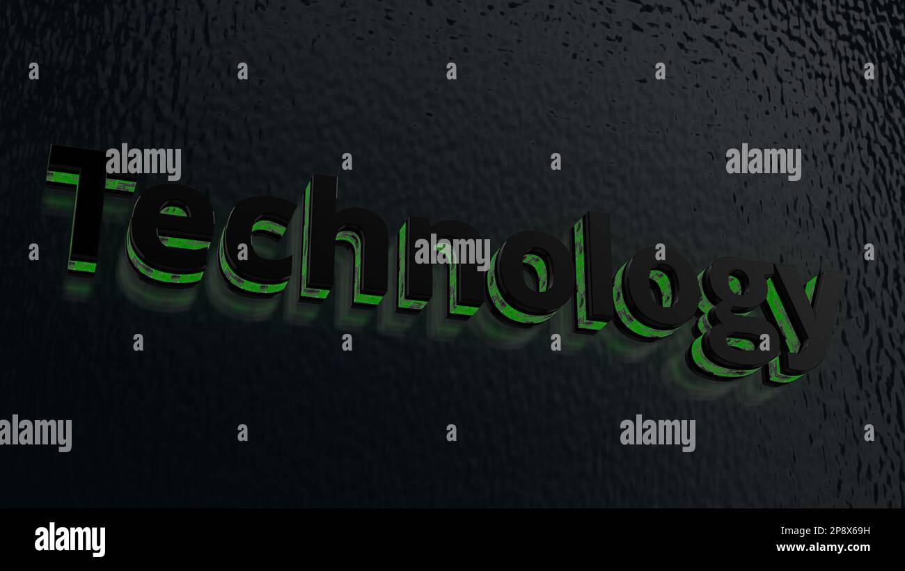 The word TECHNOLOGY written with 3D letters Stock Photo - Alamy
