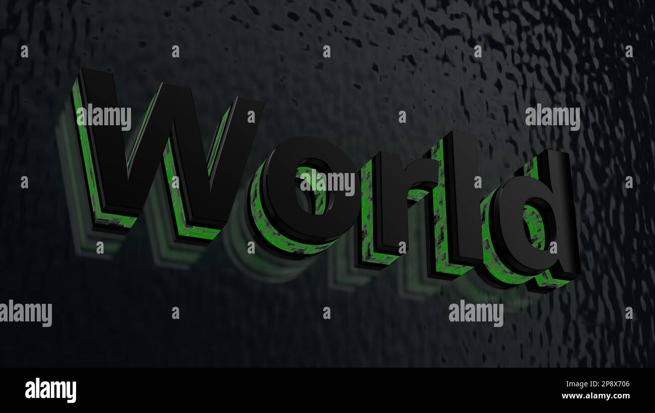 The word WORLD written with 3D letters Stock Photo - Alamy