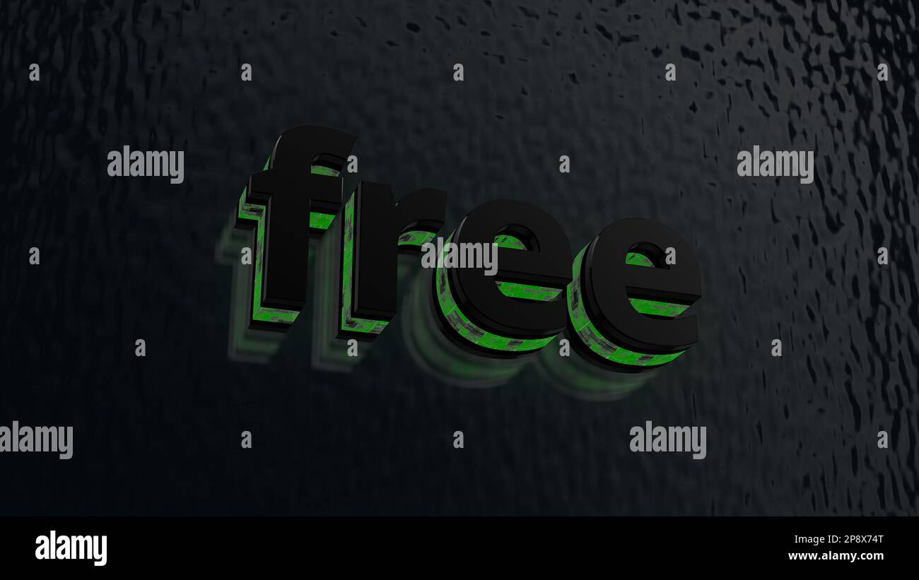 The word FREE written with 3D letters Stock Photo - Alamy