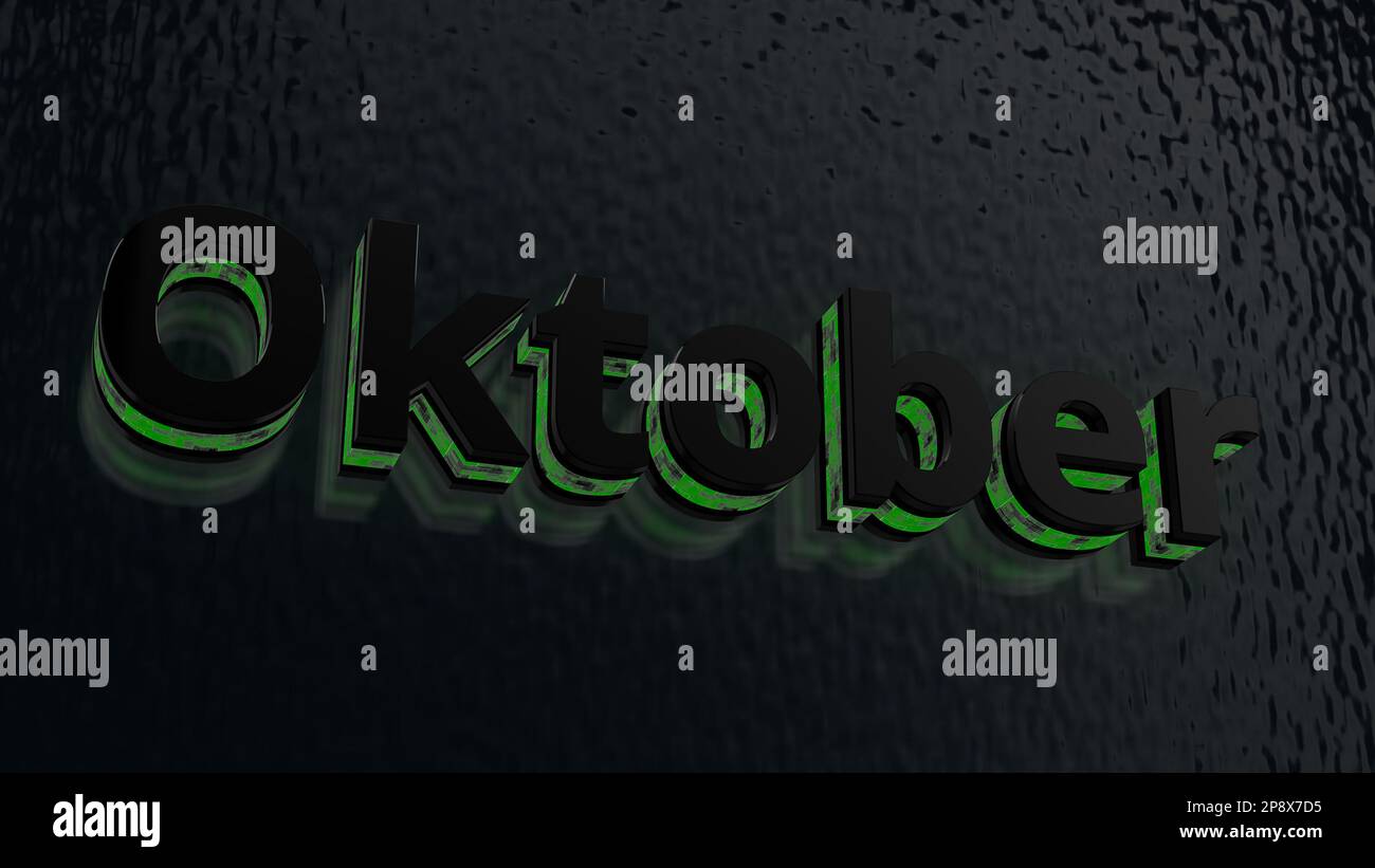 The word OKTOBER written with 3D letters Stock Photo - Alamy