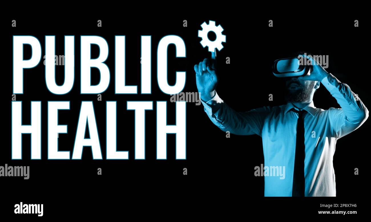 Conceptual display Public Health. Business showcase Promoting healthy ...