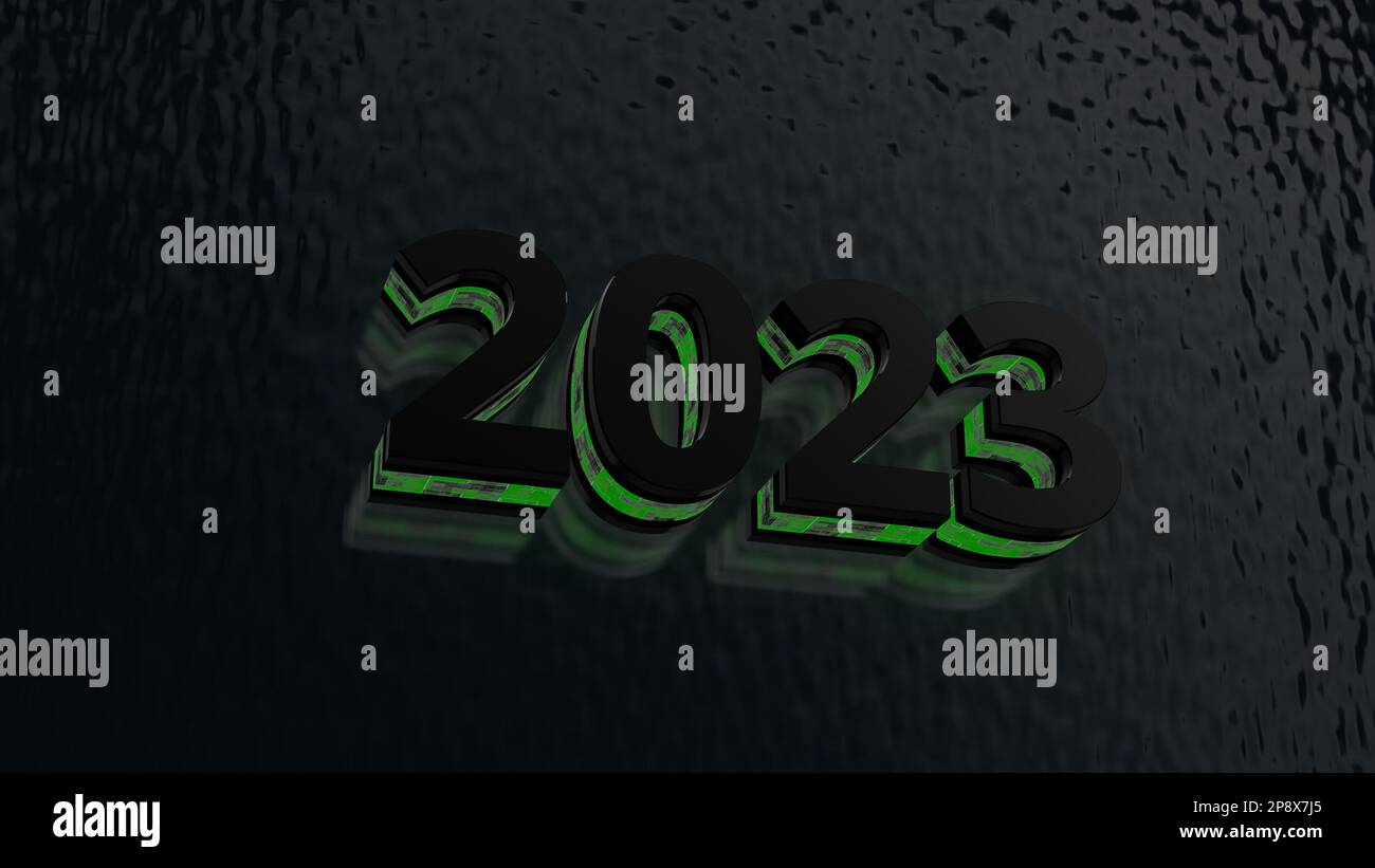 The year 2023 written with 3d letters Stock Photo - Alamy