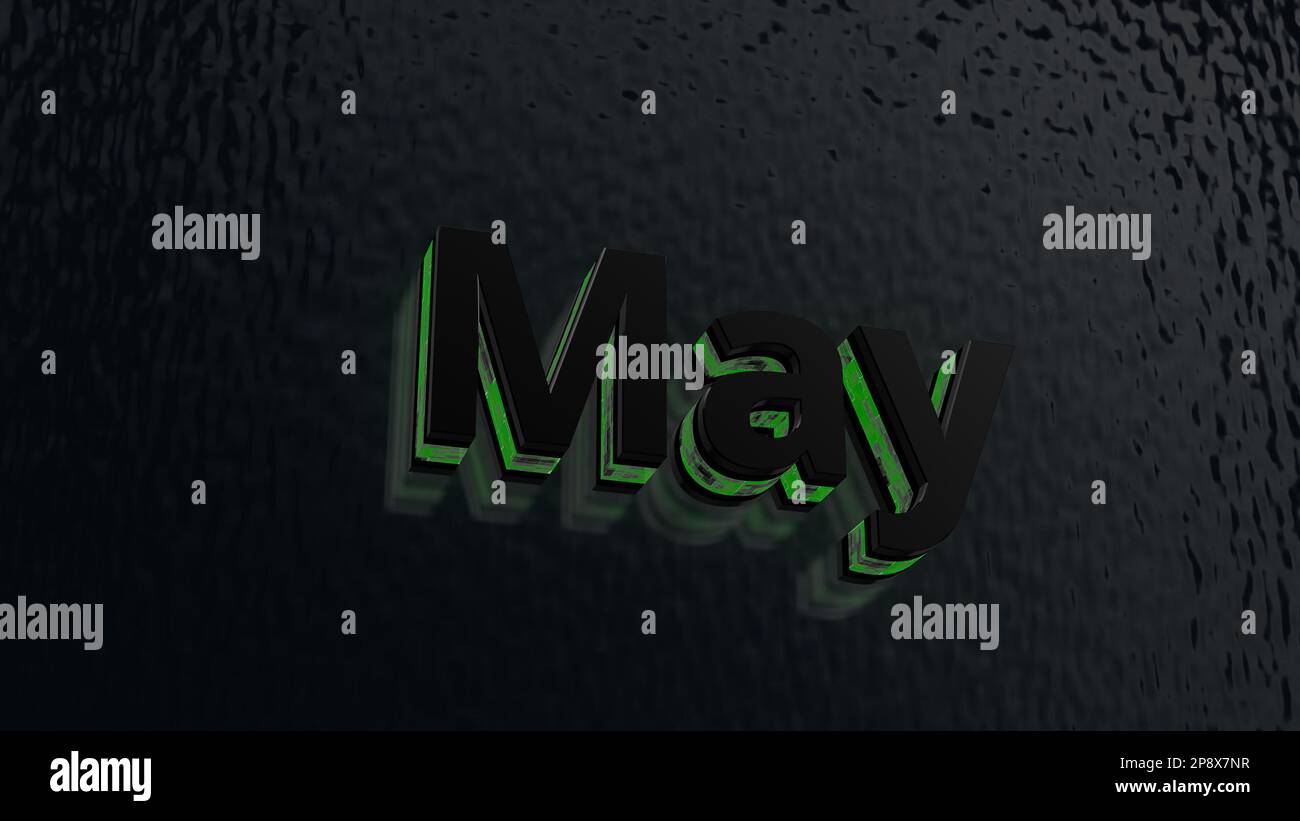 The word MAY written with §D letters Stock Photo - Alamy