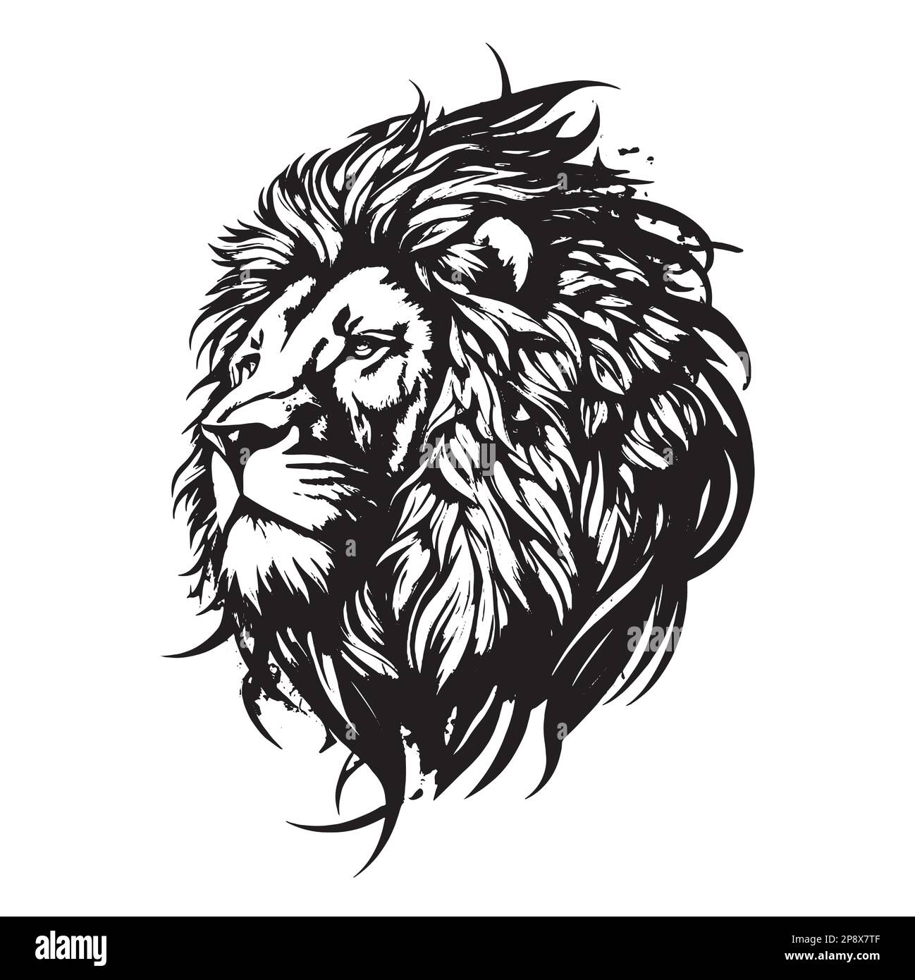 Abstract lion face black Stock Vector Images - Alamy