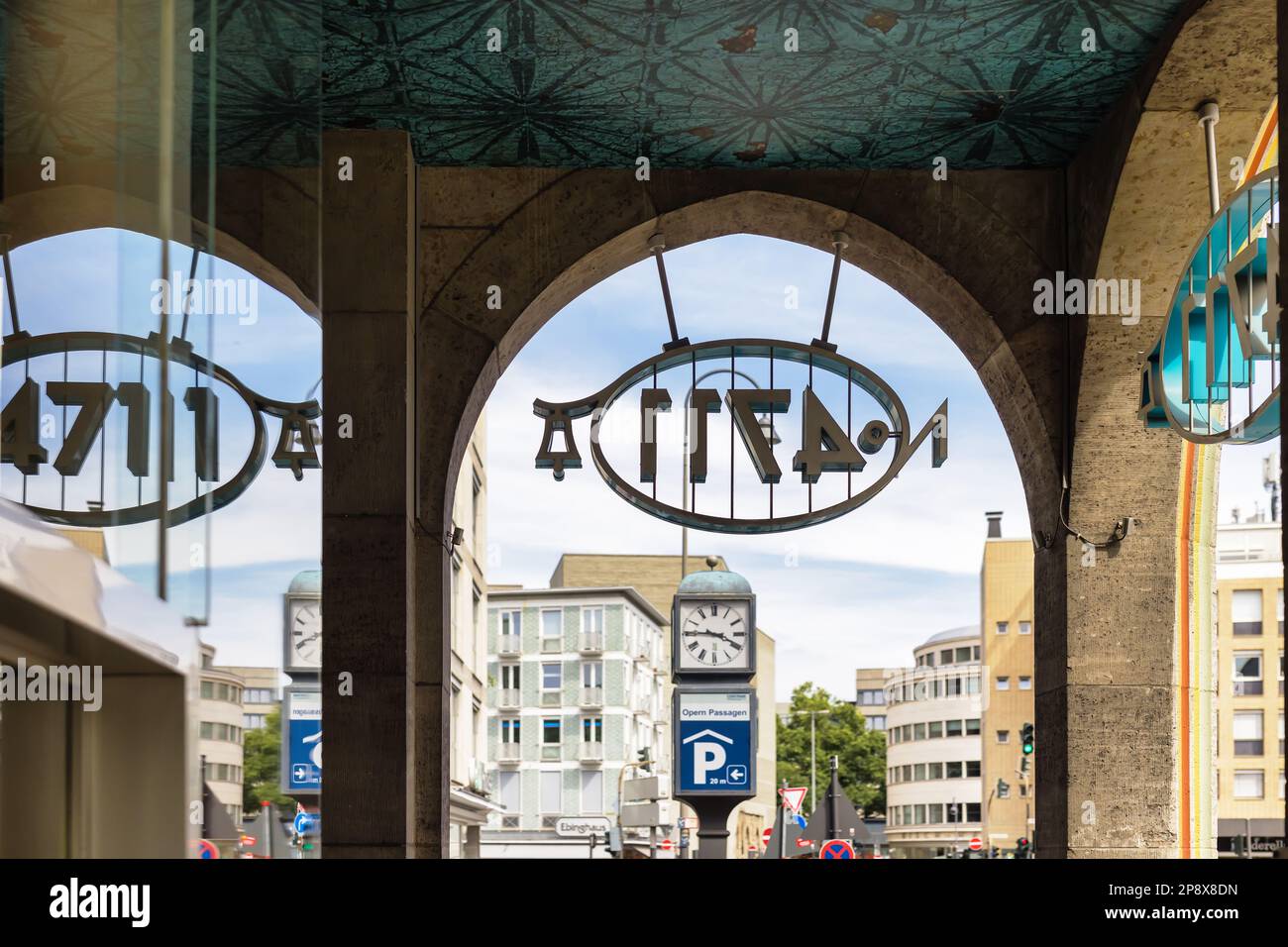 Cologne, Germany - July 30, 2022: 4711 logo at the head office building ...