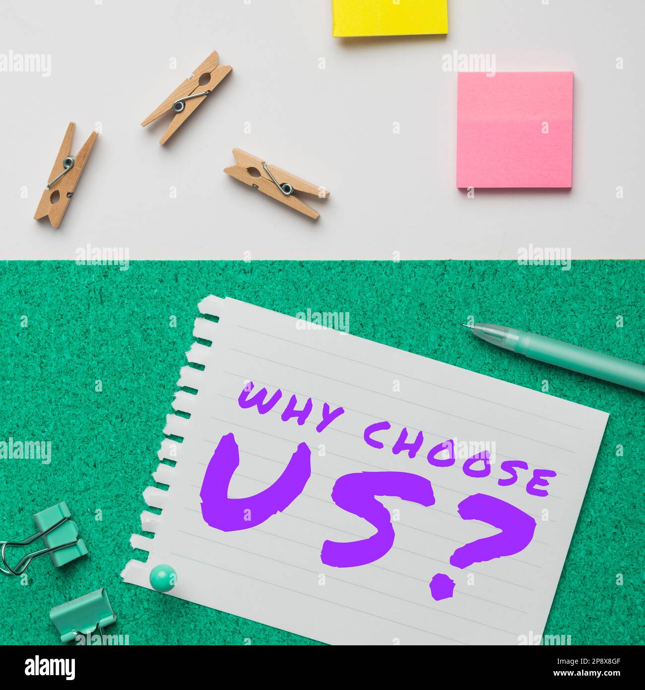 Conceptual caption Why Choose Us. Word Written on Reasons for choosing ...