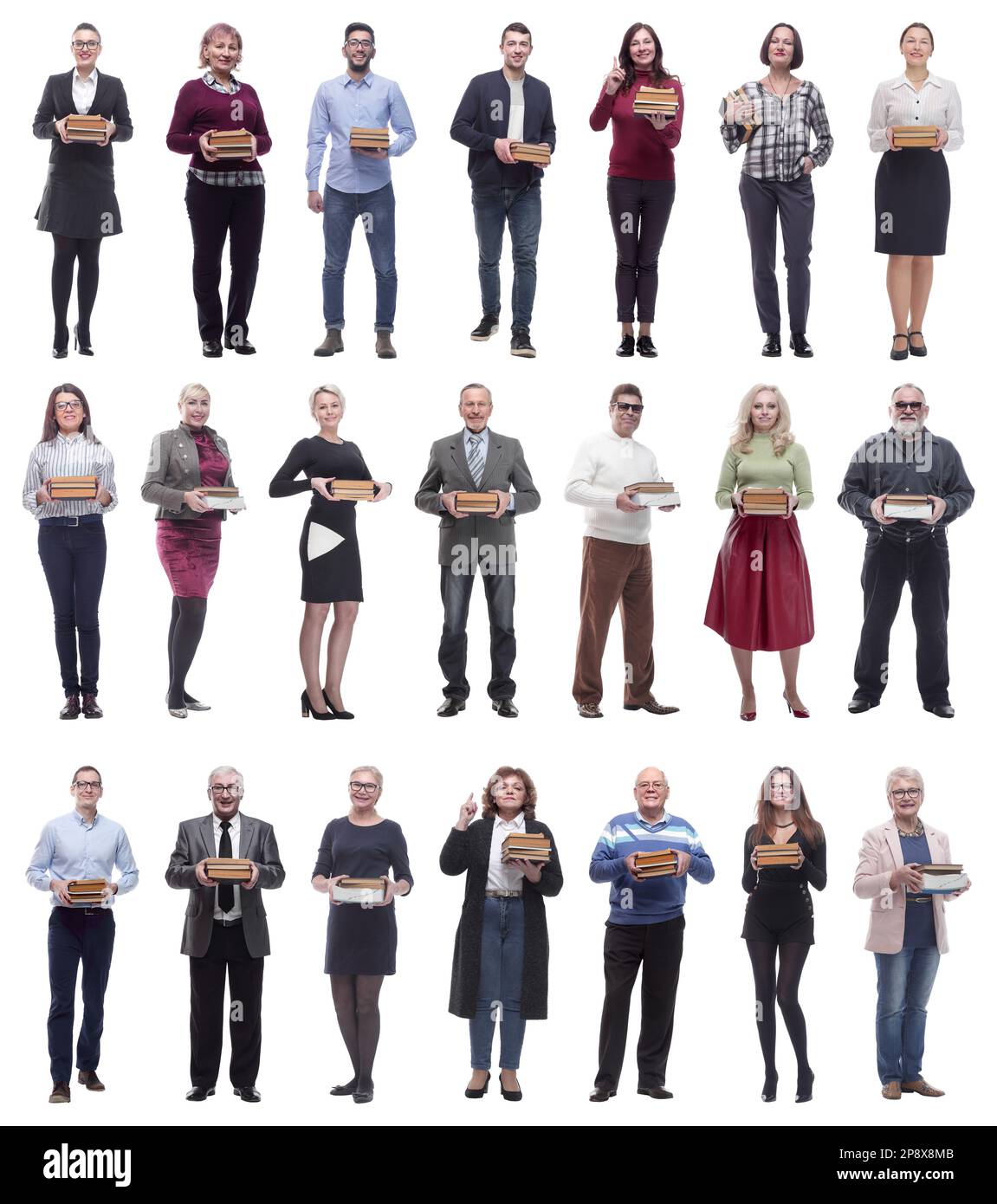 Young people reading in group Cut Out Stock Images & Pictures - Alamy