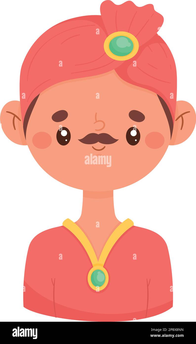 Red turban Stock Vector Images - Alamy