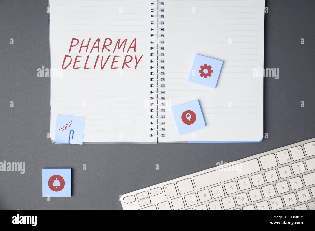 Text showing inspiration Pharma Delivery. Word Written on getting your ...