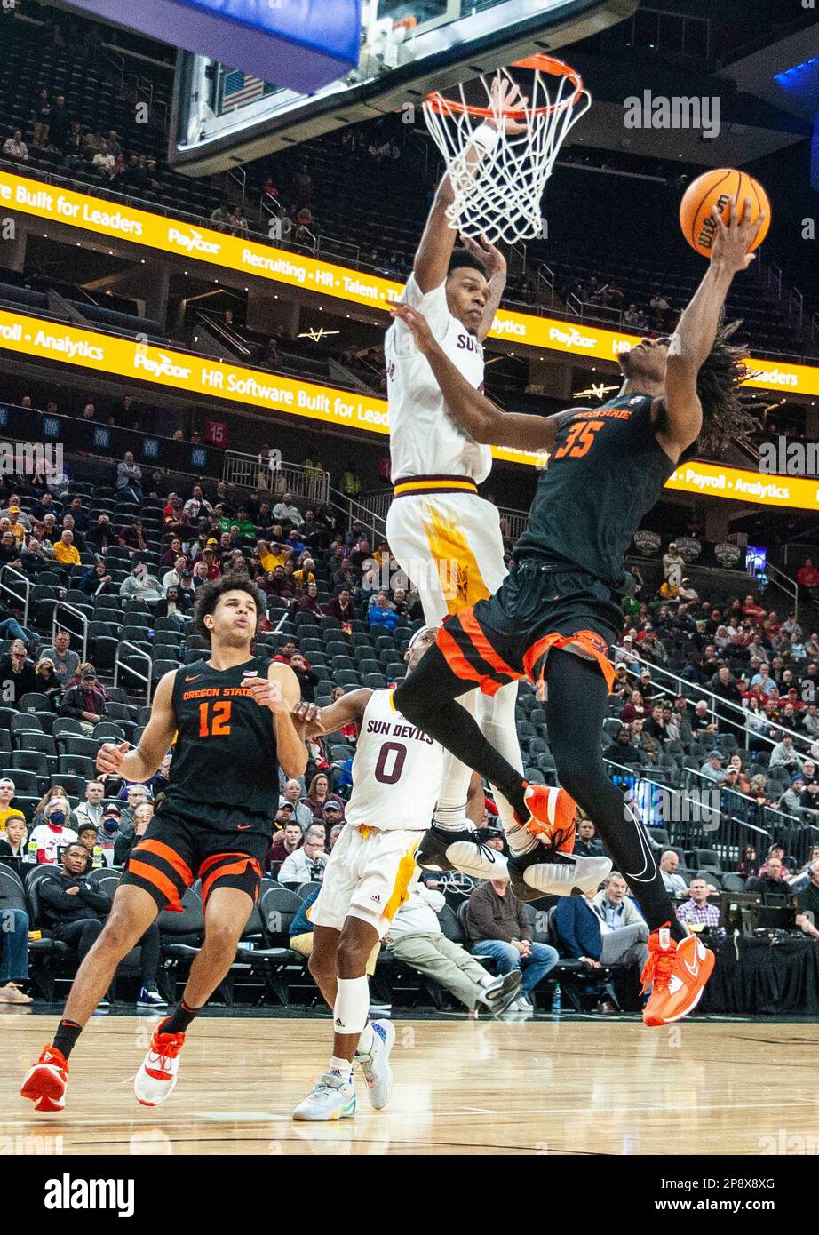 March 08 2023 Las Vegas, NV, U.S.A. Oregon State forward Michael Rataj ...