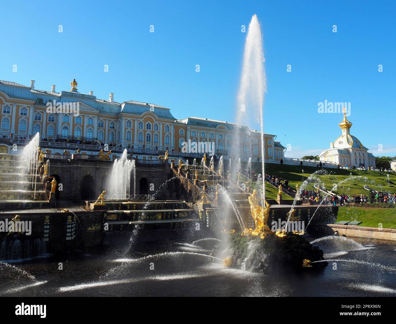 Samson Fountain, Grand Cascade, Peterhof, Petrodvorets, St. Petersburg ...