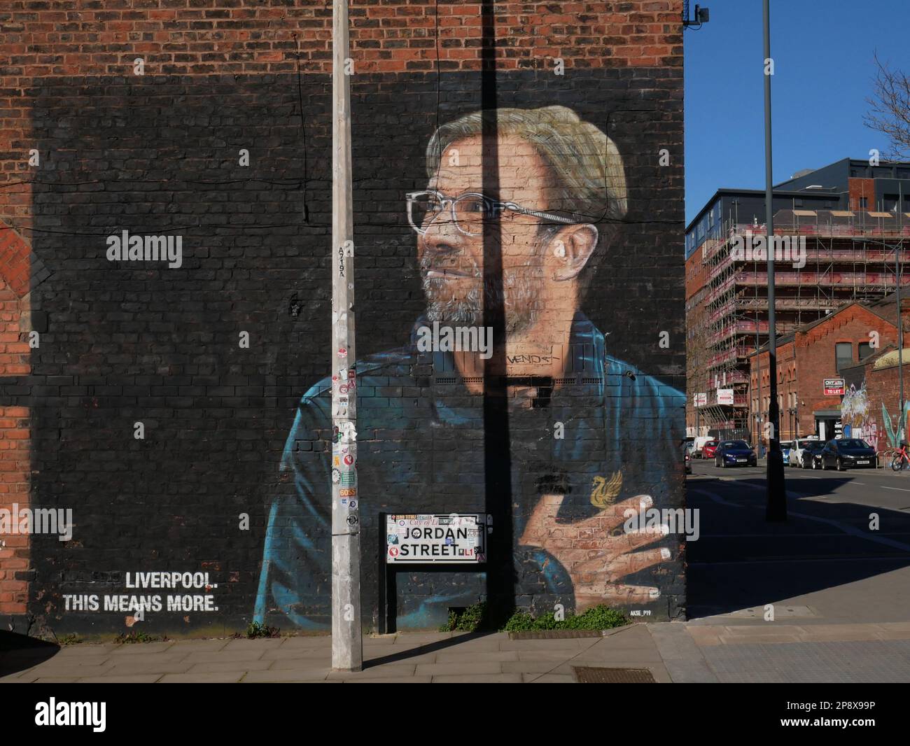 Jurgen Klopp street art in Liverpool, UK Stock Photo - Alamy