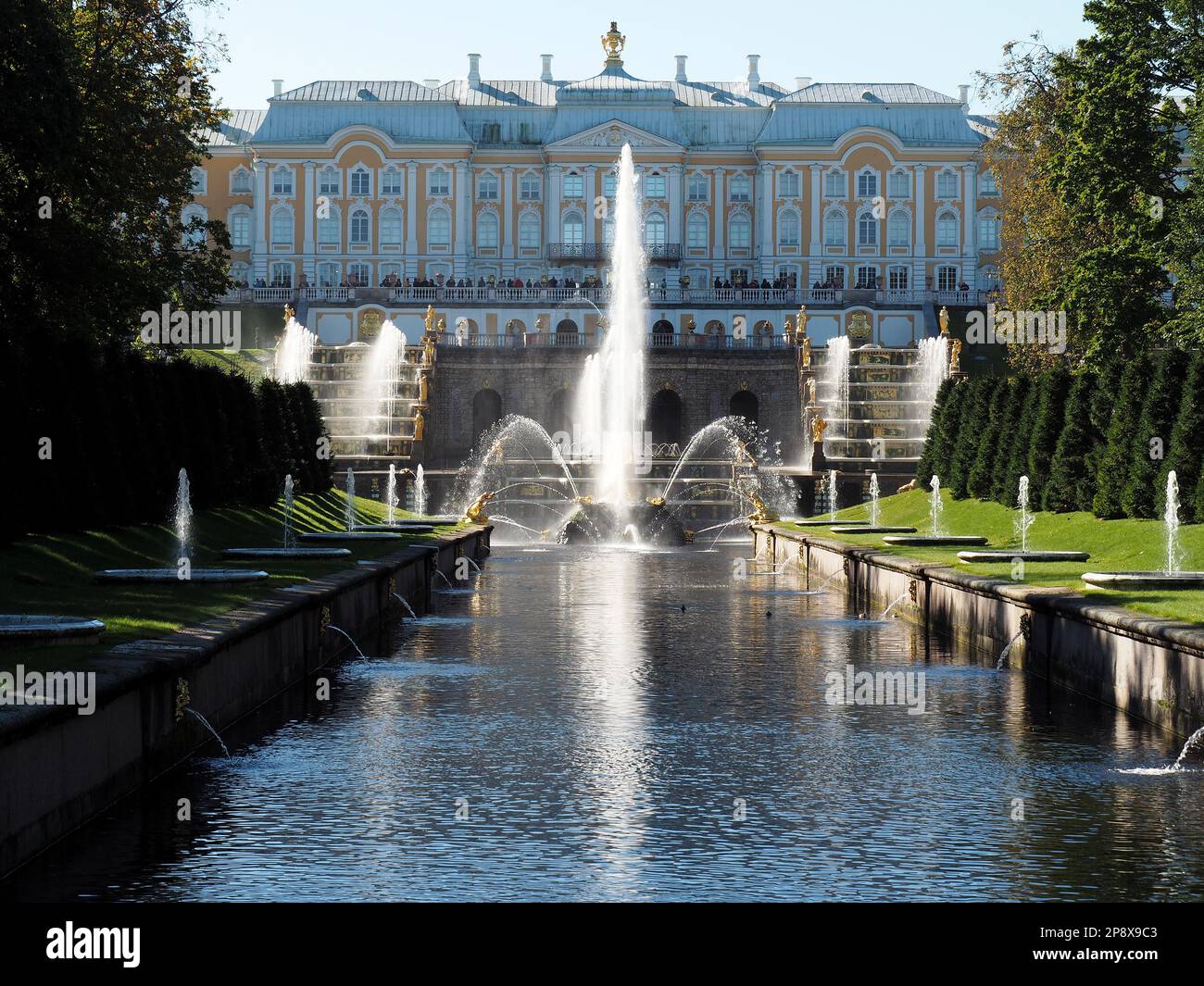 Samson Fountain, Grand Cascade, Peterhof, Petrodvorets, St. Petersburg ...