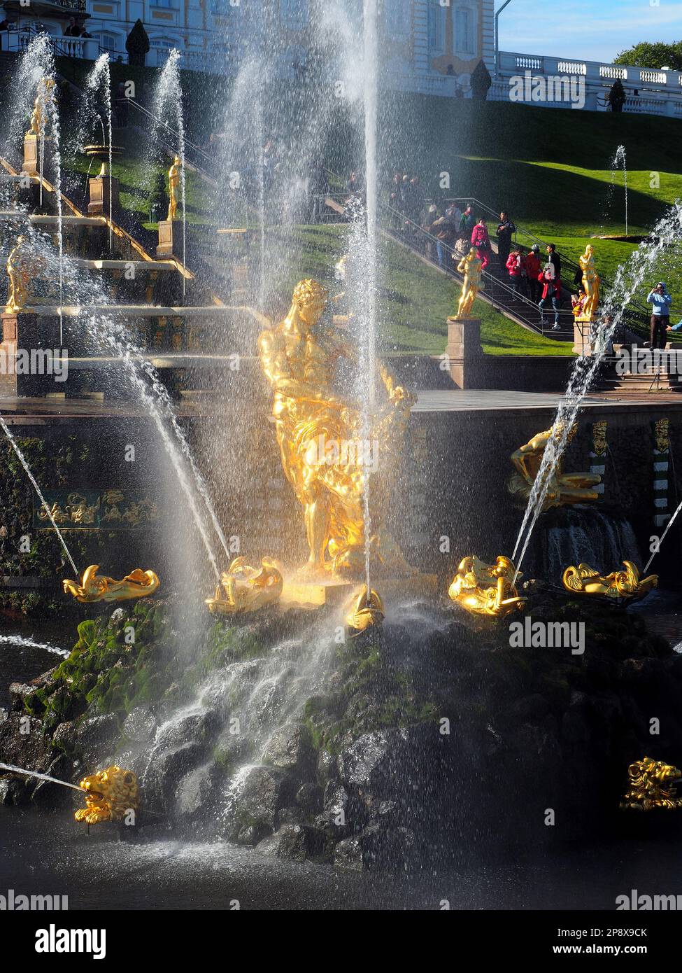 Samson Fountain, Grand Cascade, Peterhof, Petrodvorets, St. Petersburg ...