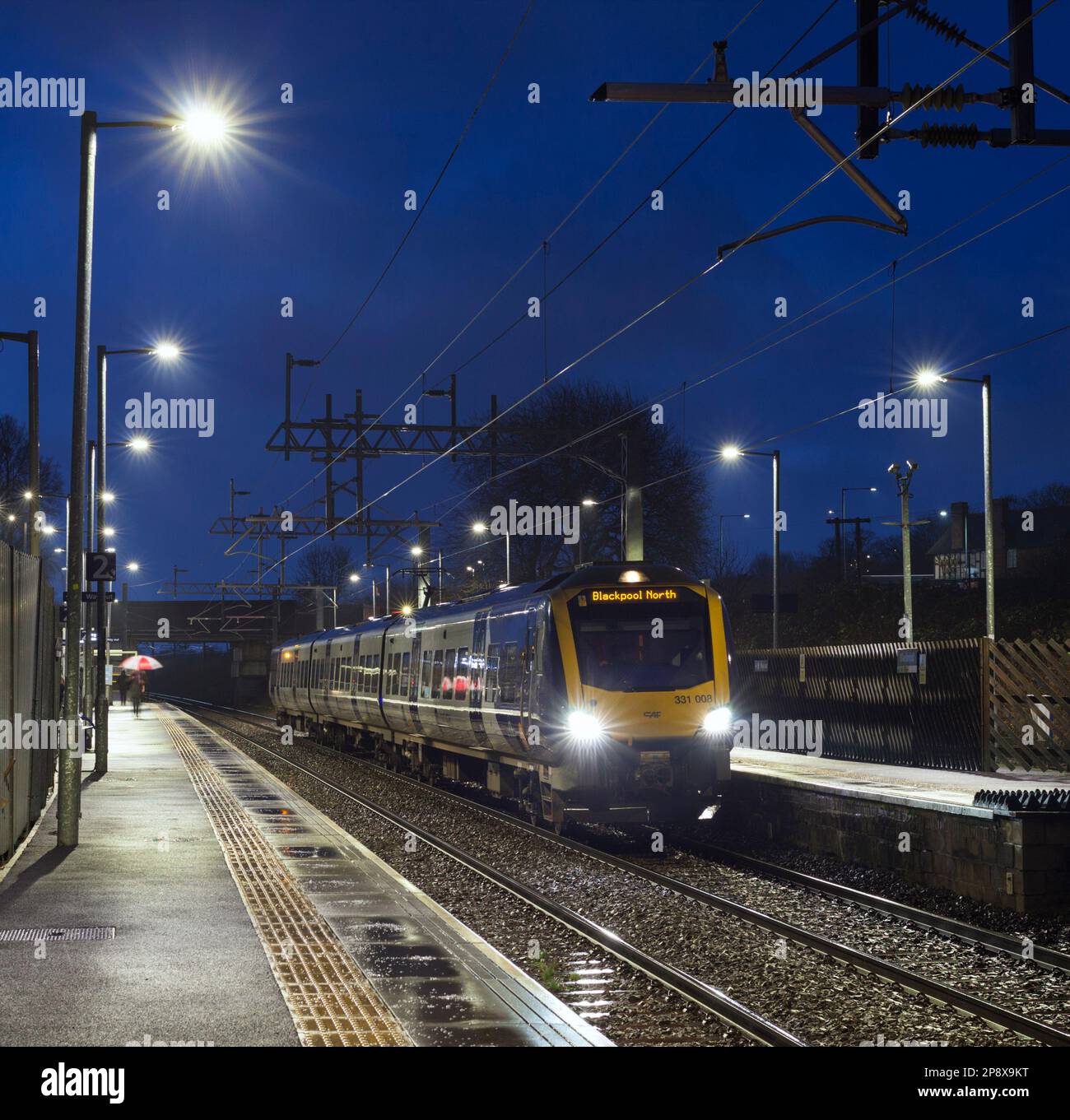 Northern Rail CAF built class 331 train at Blackrod railway station ...