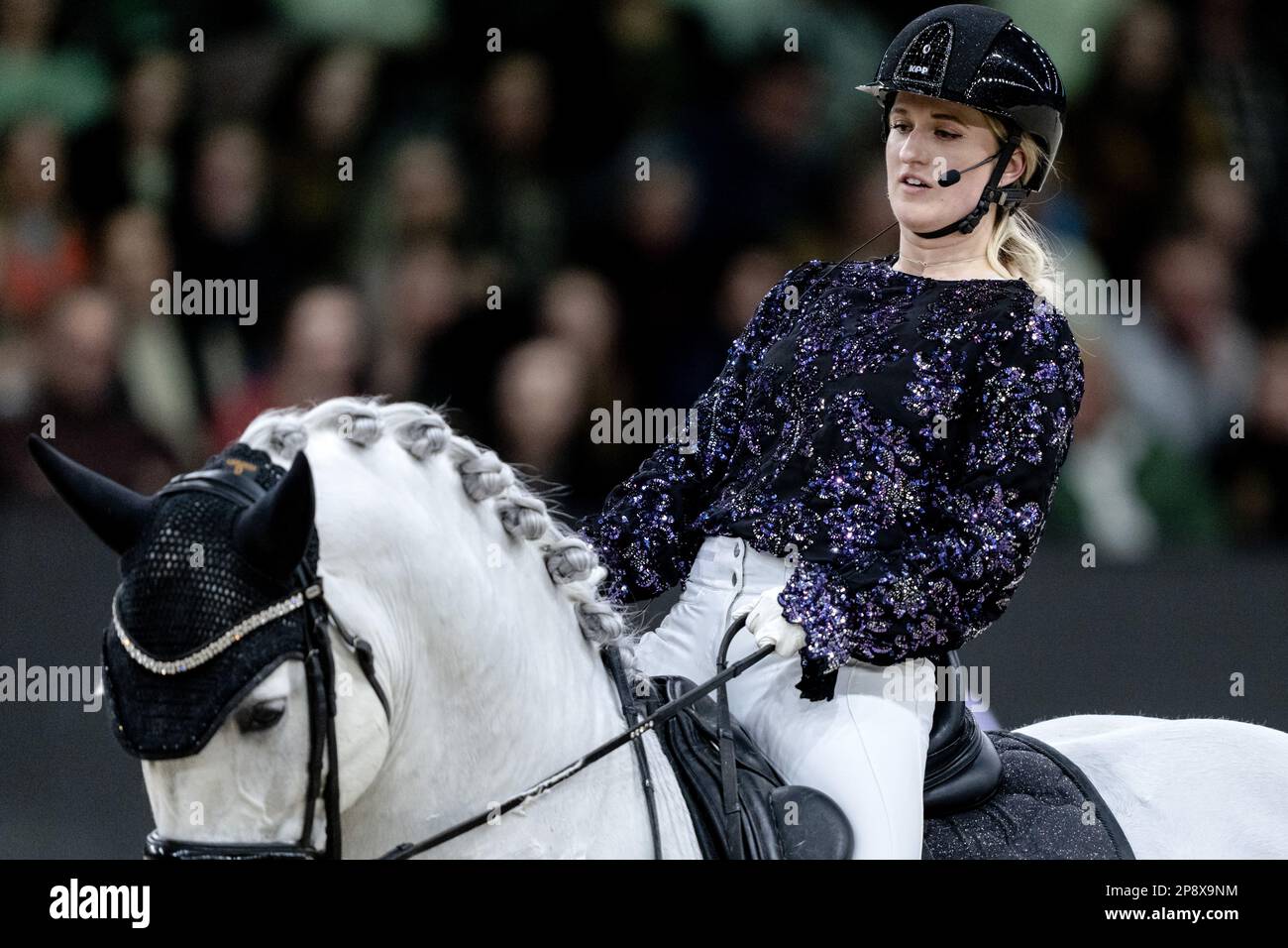 DEN BOSCH - Britt Dekker on George performs during The Dressage Masters, during The Dutch ...