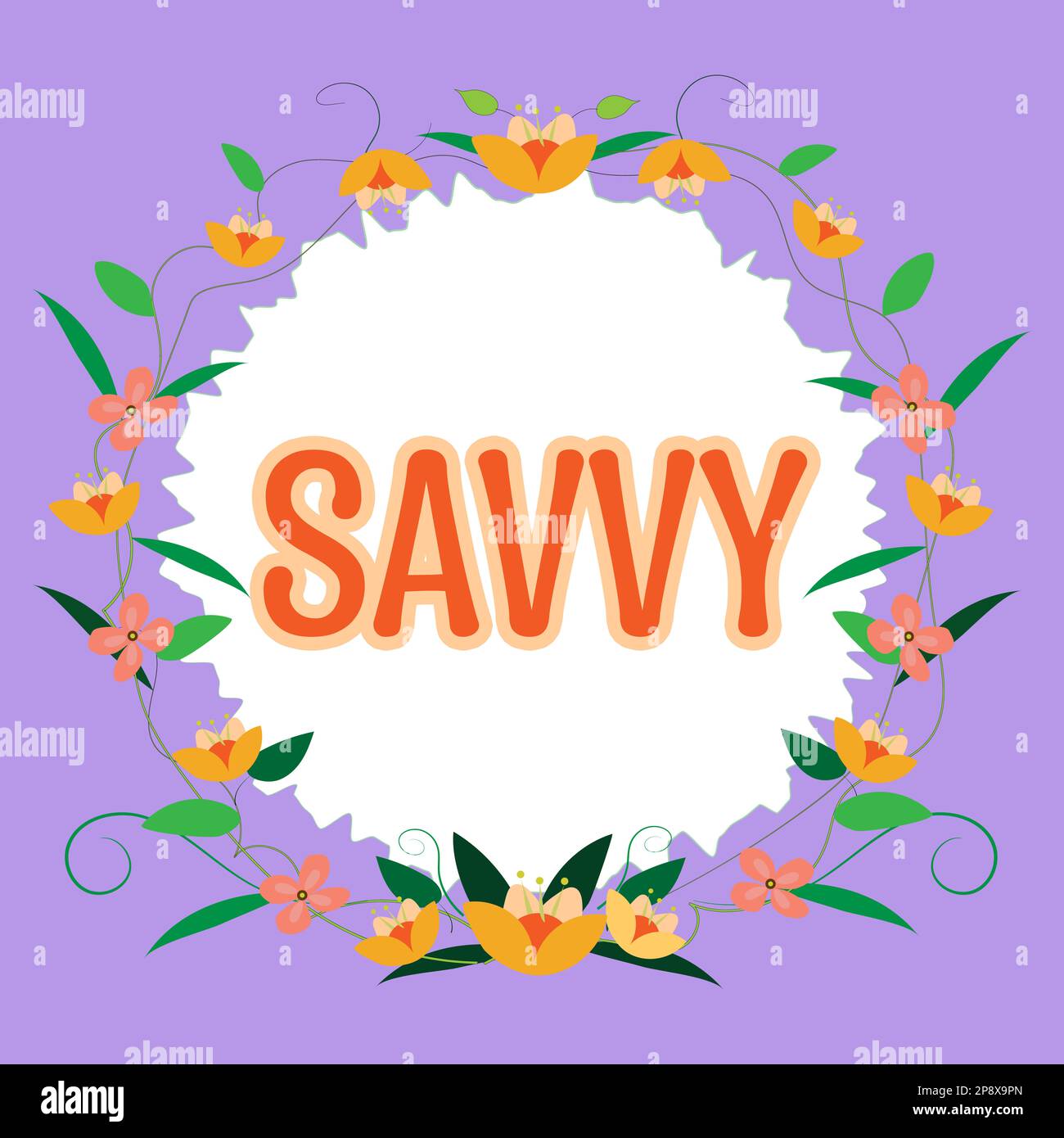 Handwriting text Savvy. Word for having perception, comprehension in ...