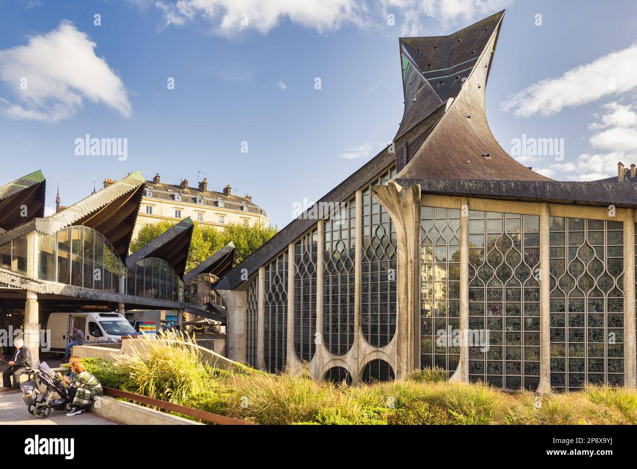 Rouen, France - October 01, 2022: Modern church of Saint Joan of Arc in ...