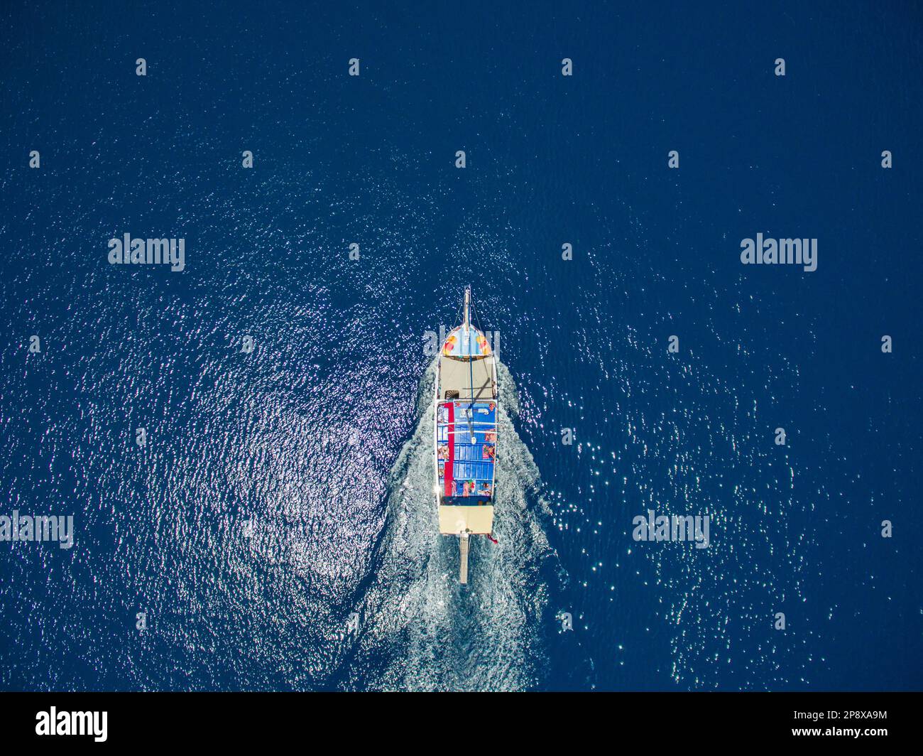 Blue voyage in turkish mediterranean aerial Stock Photo - Alamy