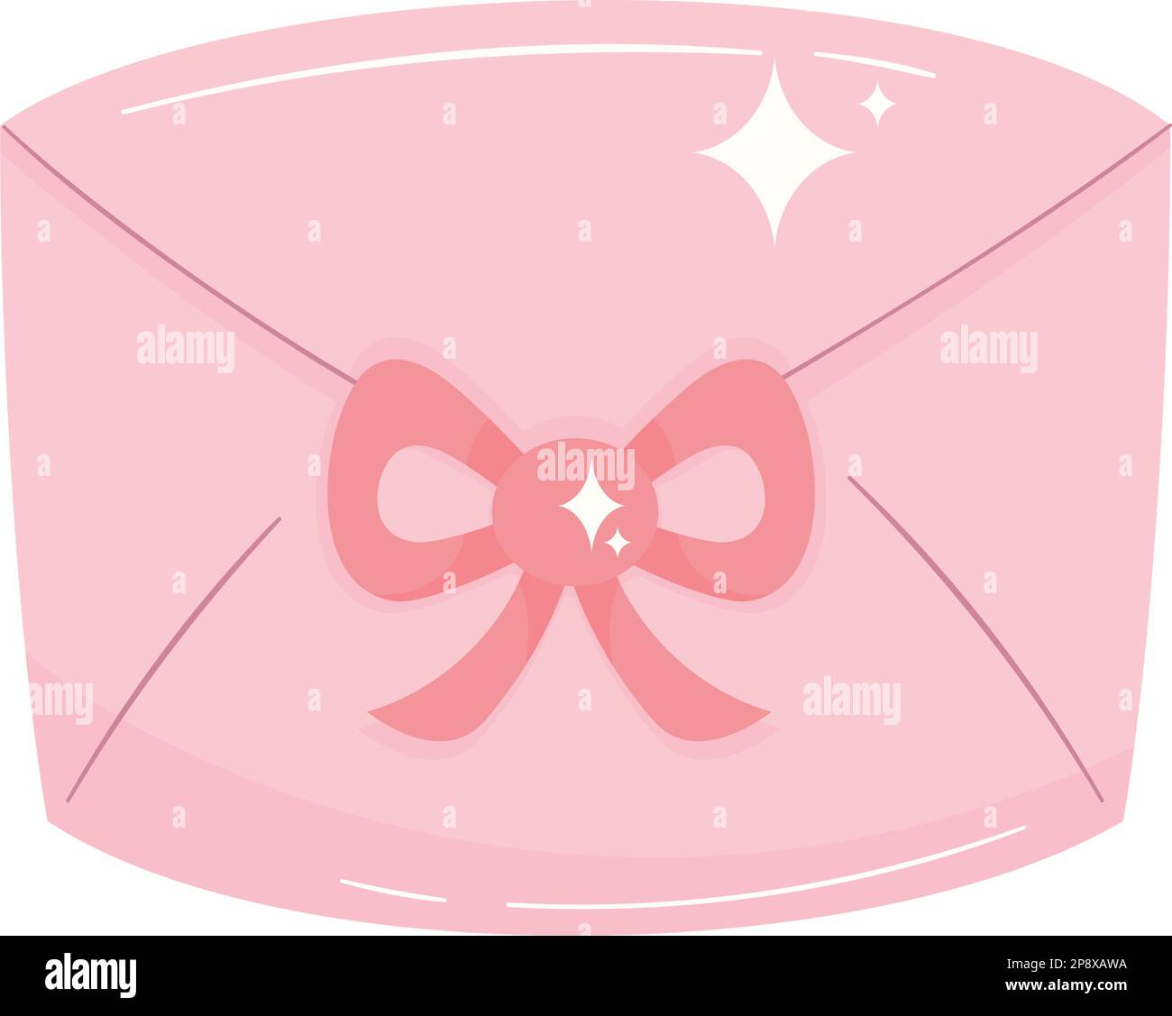 pink envelope love with ribbon Stock Vector Image & Art - Alamy