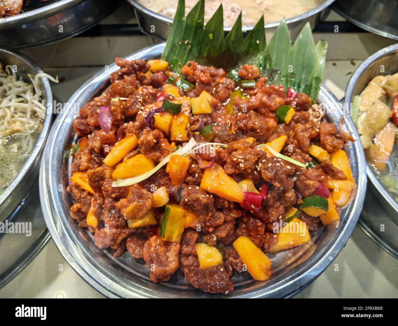 Chinese food at a retaurant buffet in Singapore Stock Photo - Alamy