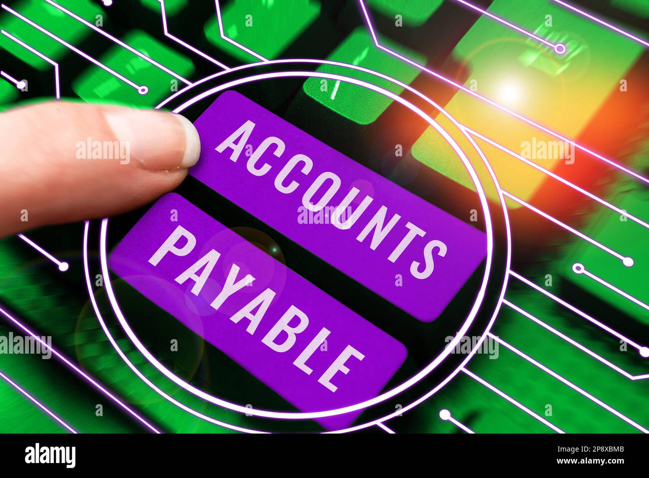 Conceptual display Accounts Payable. Business showcase money owed by a ...