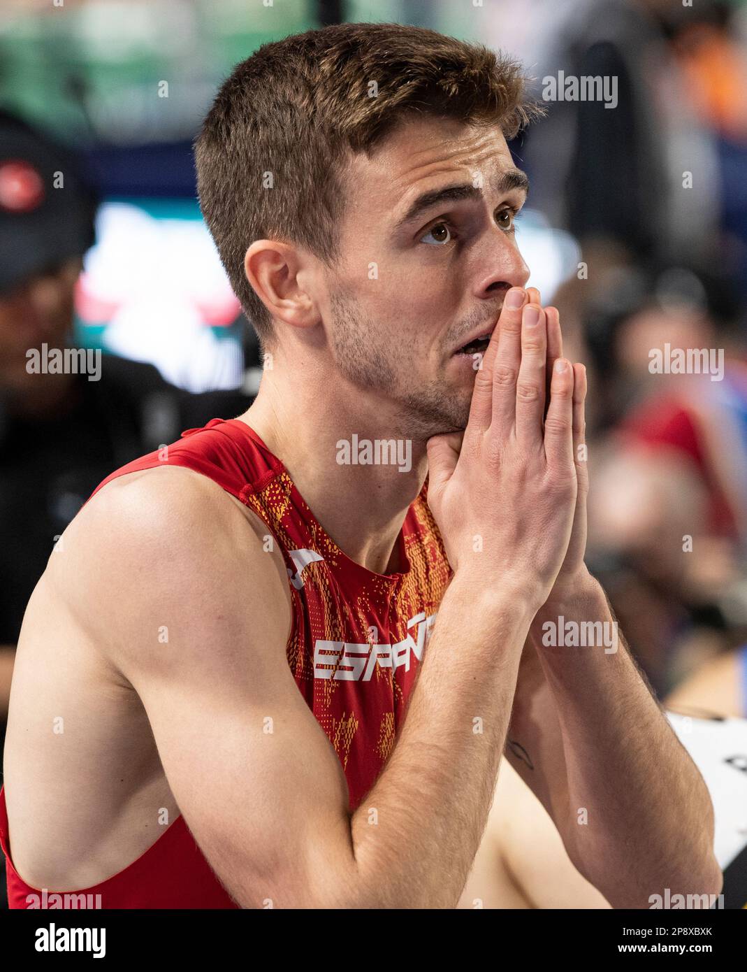Adrián Ben of Spain competing in the men’s 800m final at the European ...