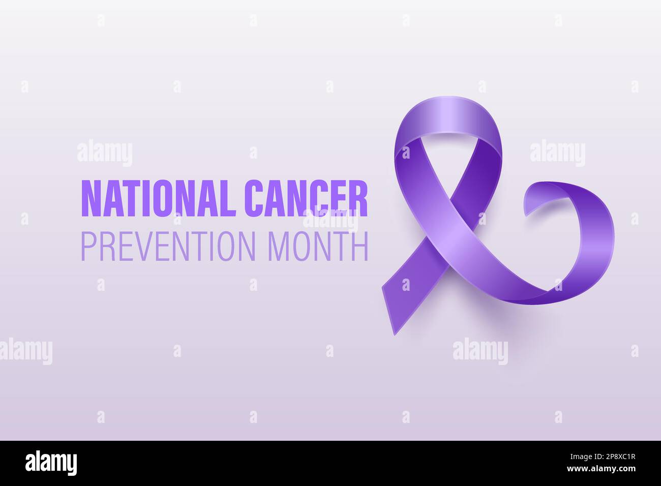 National Cancer Prevention Month Banner, Card, Placard with Vector 3d ...