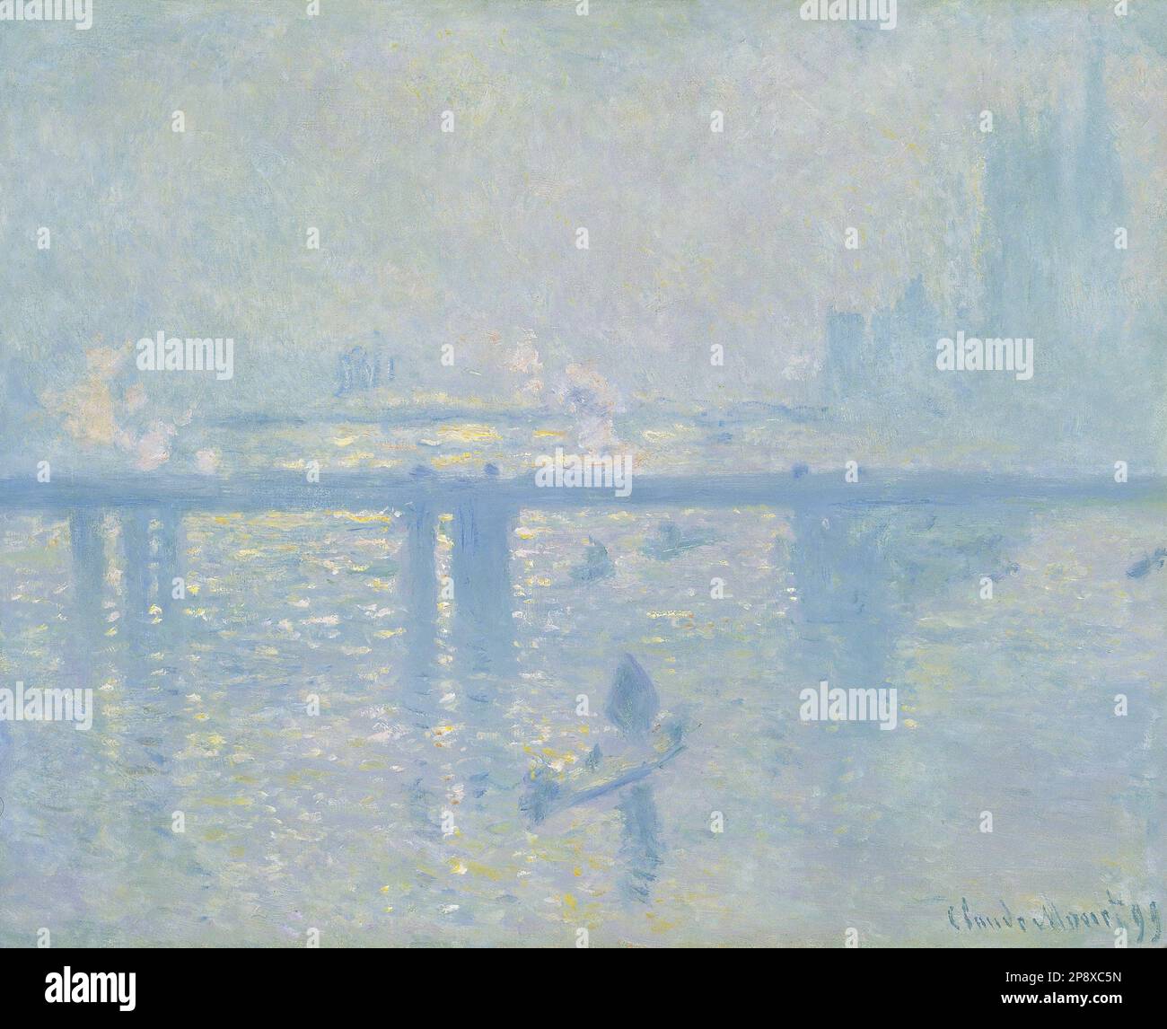 Charing Cross Bridge 1899 by Claude Monet Stock Photo - Alamy