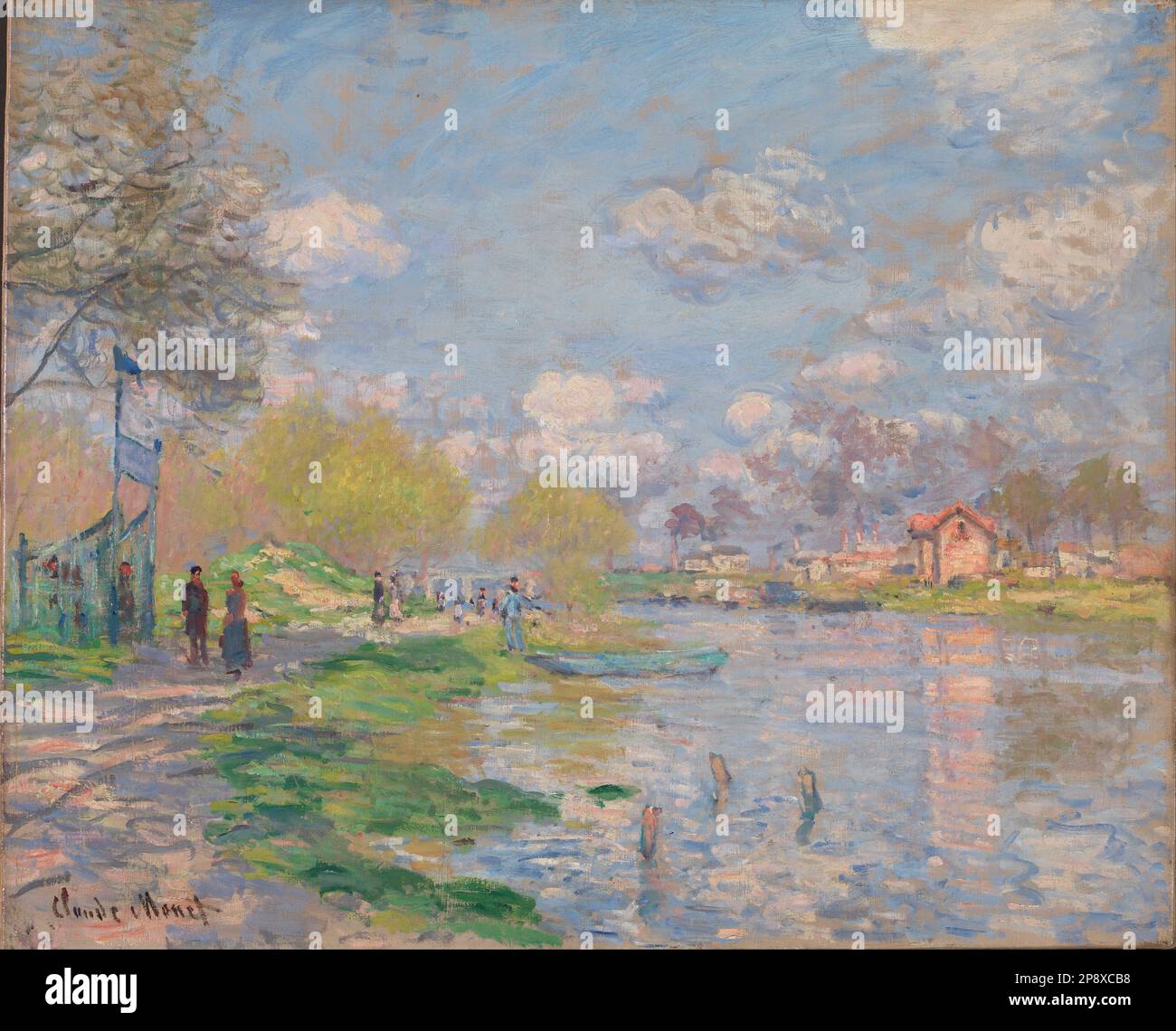 Spring by the Seine 1875 by Claude Monet Stock Photo - Alamy