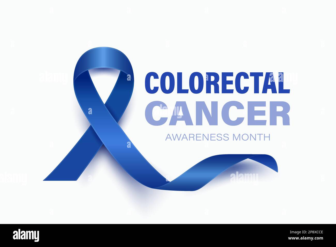 Colorectal Cancer Banner, Card, Placard with Vector 3d Realistic Dark ...