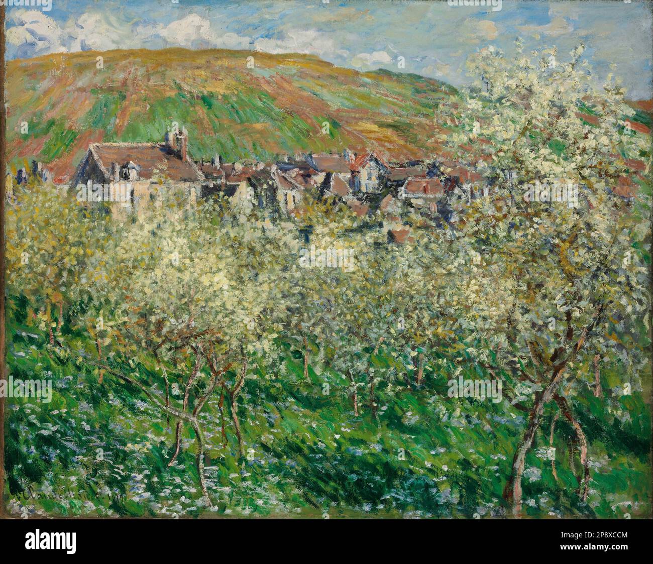 Flowering Plum Trees 1879 by Claude Monet Stock Photo - Alamy