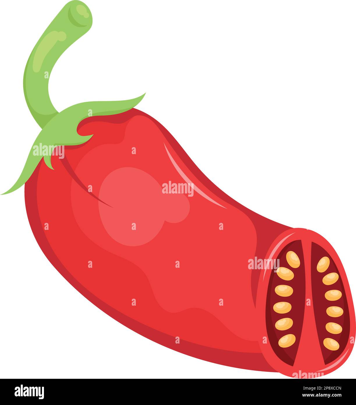 Cutting chilli pepper Stock Vector Images - Alamy