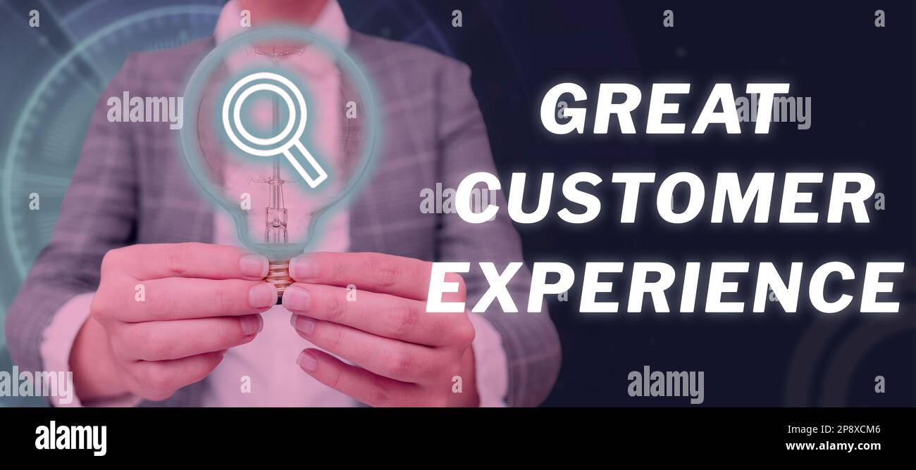 Text caption presenting Great Customer Experience. Word Written on ...