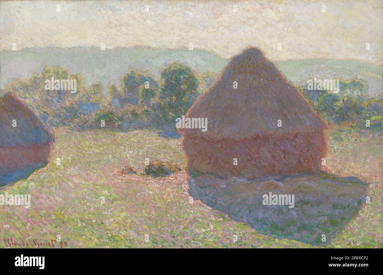 Meules, milieu du jour 1890 by Claude Monet Stock Photo - Alamy