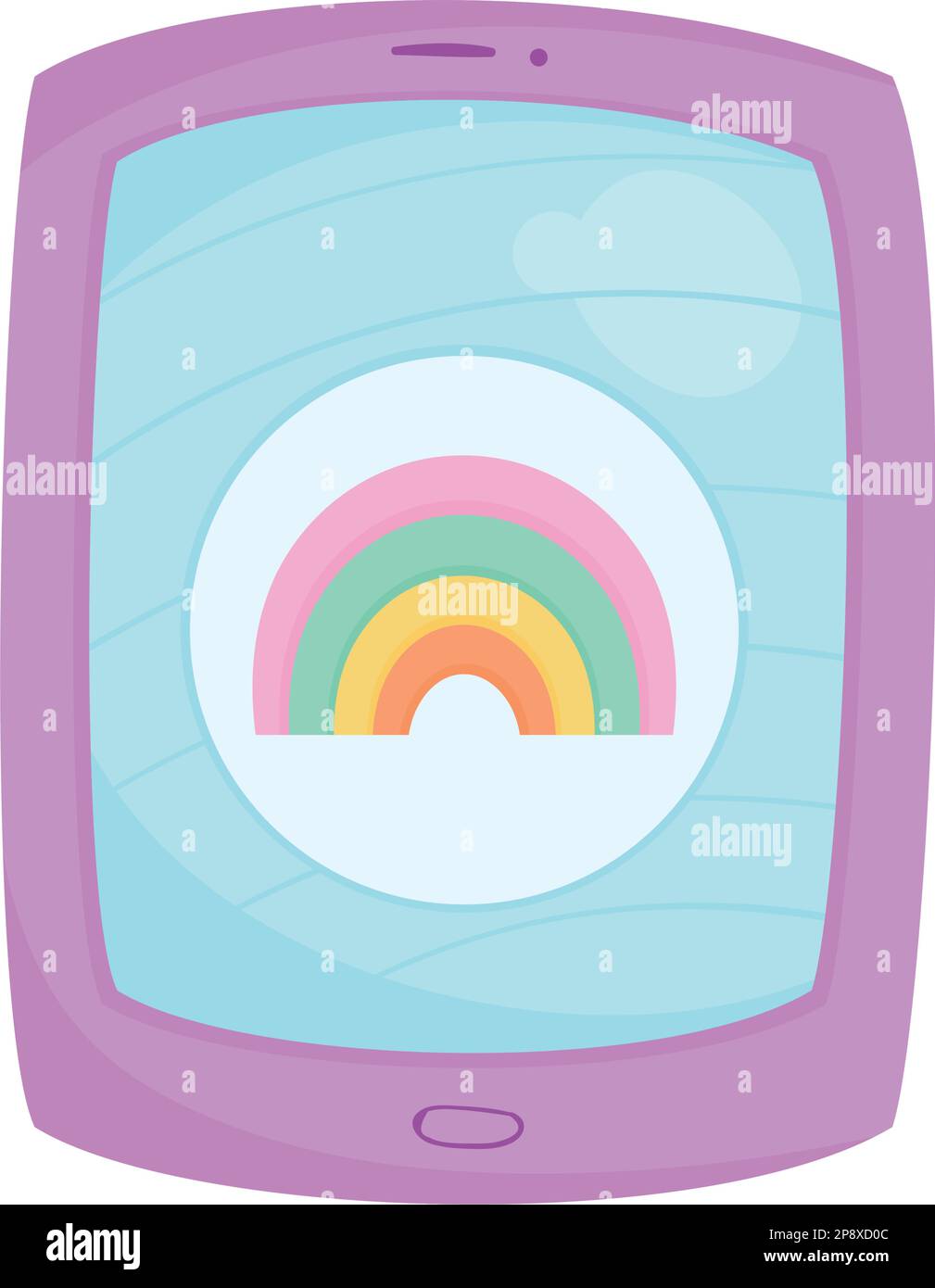 rainbow in tablet device tech Stock Vector Image & Art - Alamy