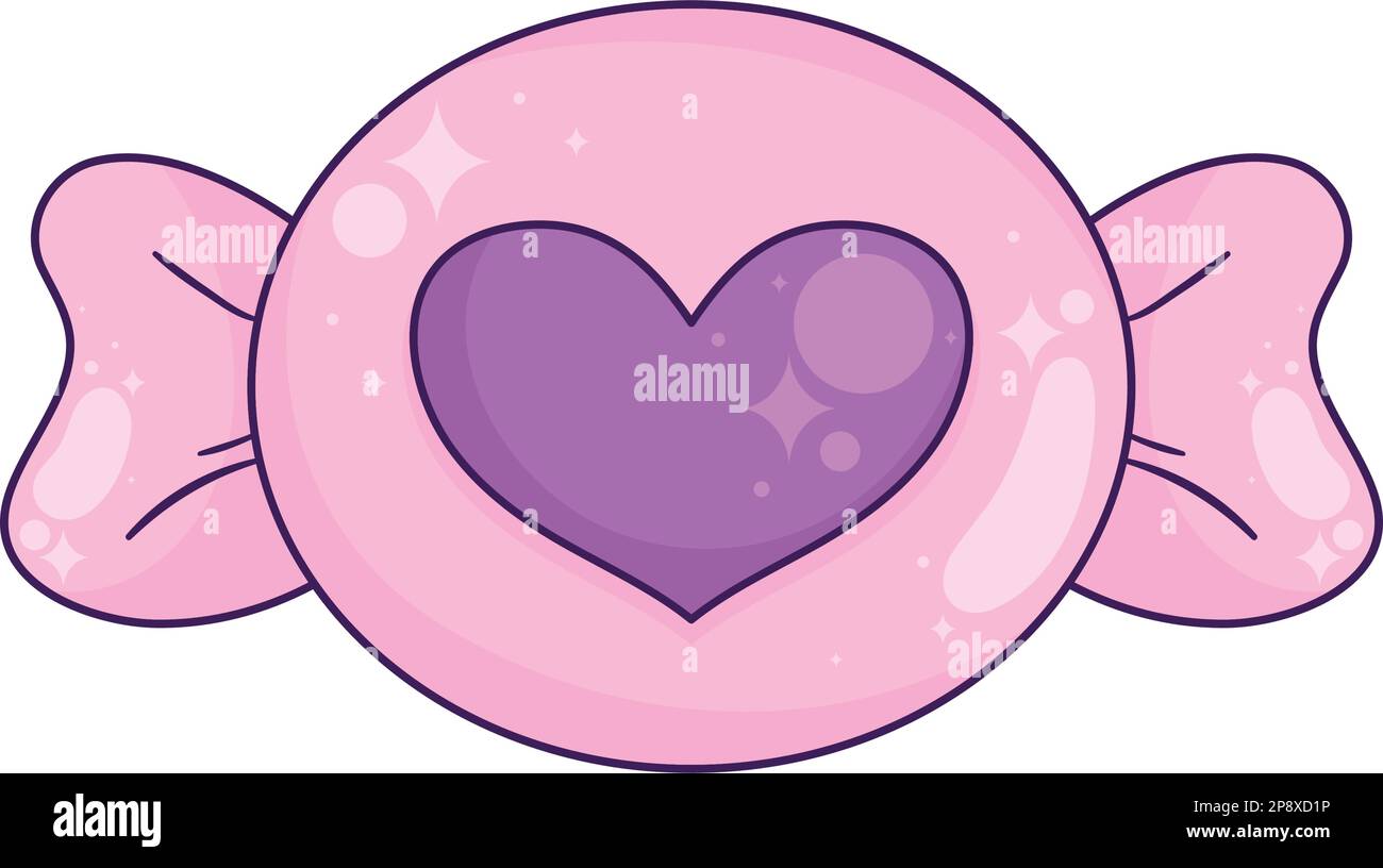 heart love in candy icon Stock Vector Image & Art - Alamy