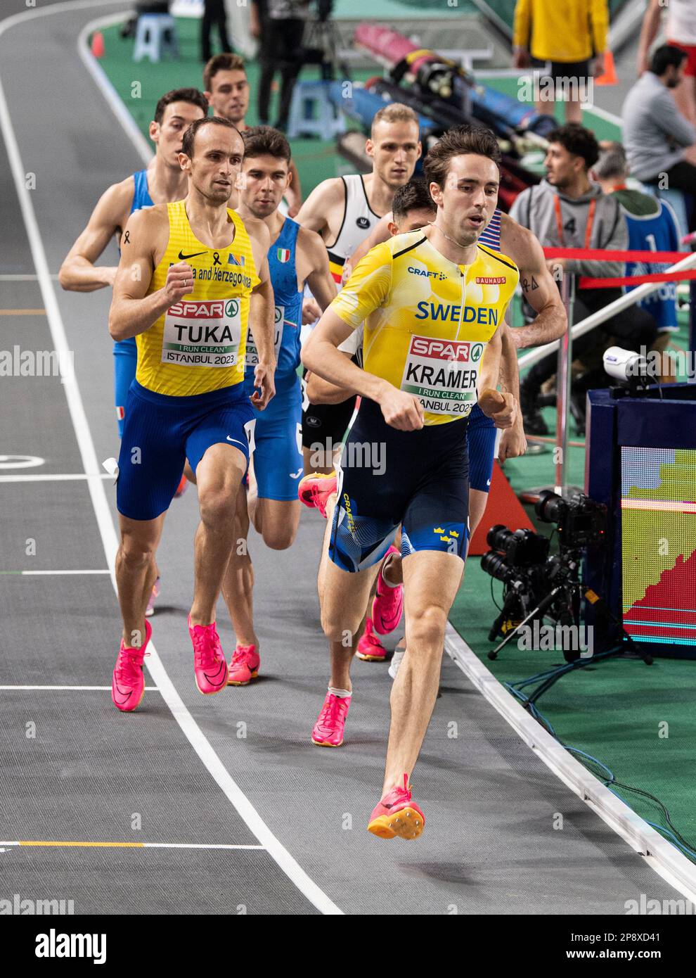 Andreas Kramer of Sweden competing in the men’s 800m final at the ...
