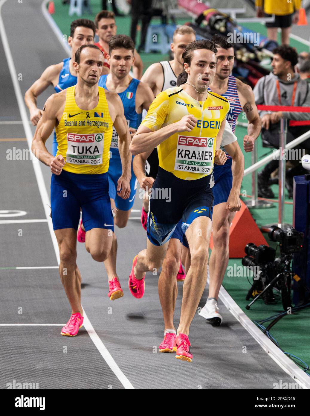 Andreas Kramer of Sweden competing in the men’s 800m final at the ...