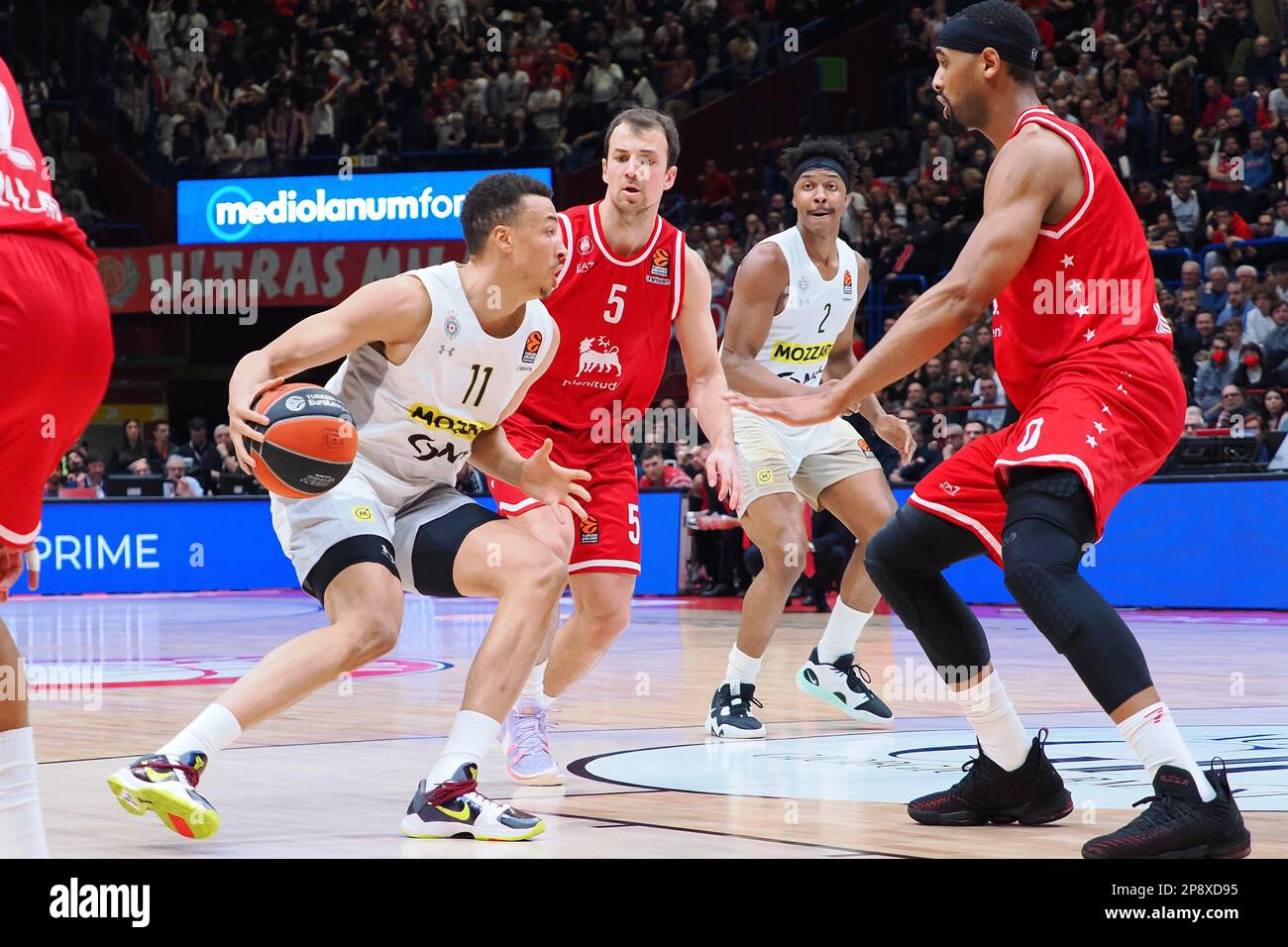Milan, Italy. 09th Mar, 2023. Dante Exum (BC Partizan Mozzart Bet ...