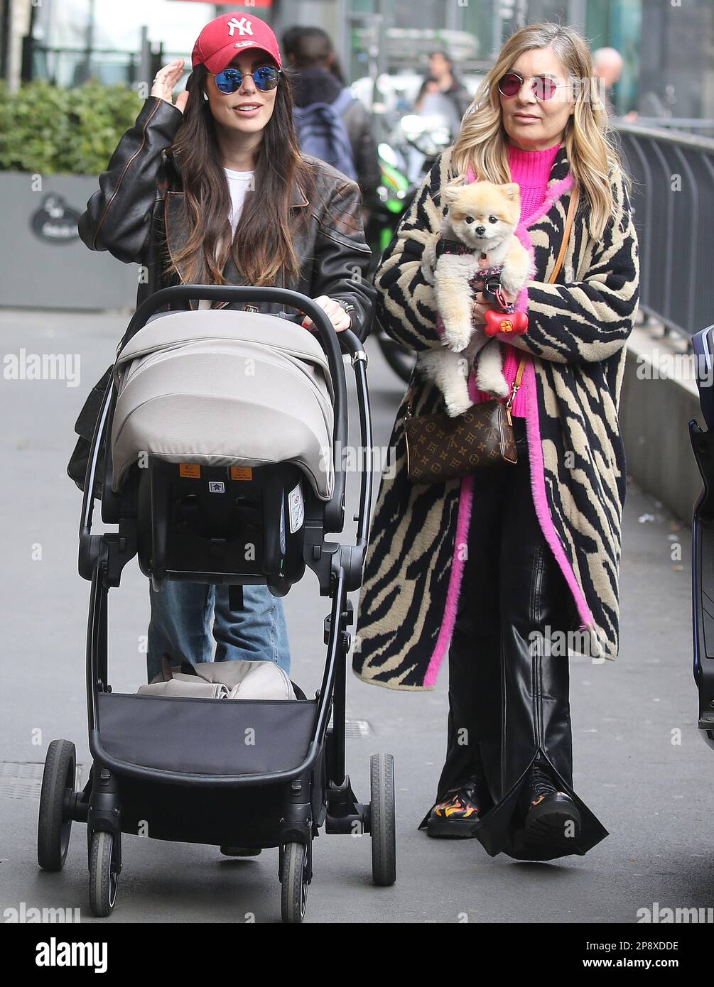 Milan, It. 09th Mar, 2023. Bianca Atzei for a walk in the center with ...