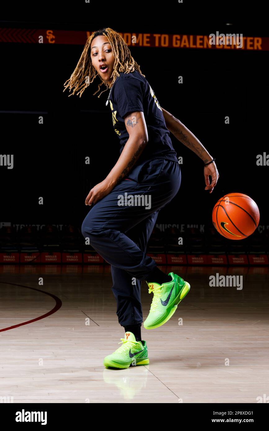 Southern Cal point guard Aaliyah Gayles poses for a portrait, Wednesday ...